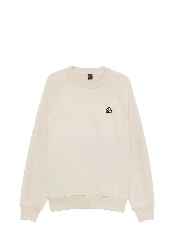 Moose Knuckles Logo Patch Raglan Sleeve Sweatshirt - Neutrals