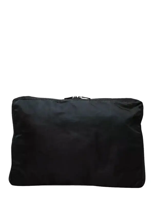Prada Tessuto Zip Top Portfolio Pouch - Black