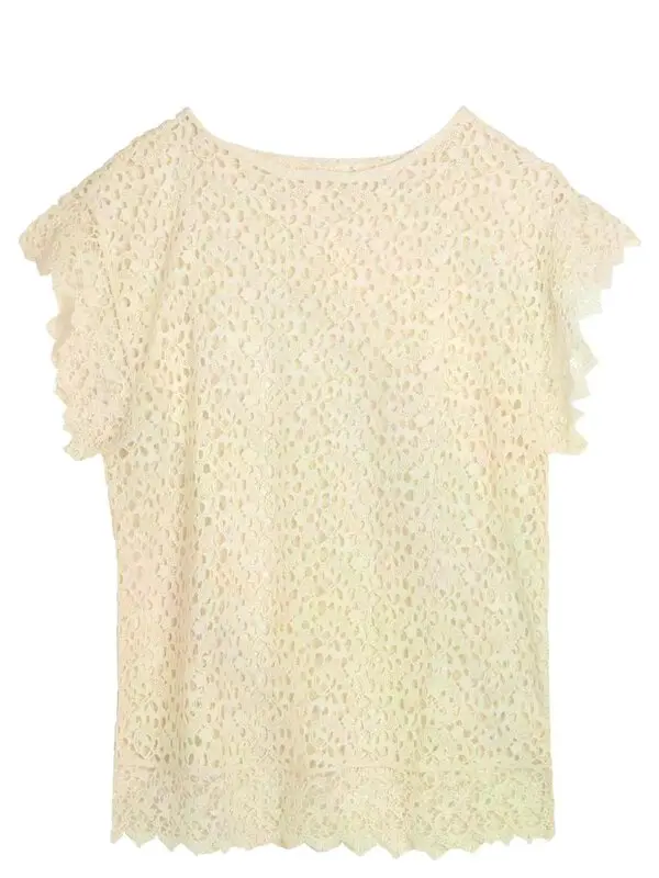 Suzie Kondi Kristina Cotton Guipure-lace Mini Dress - Neutrals
