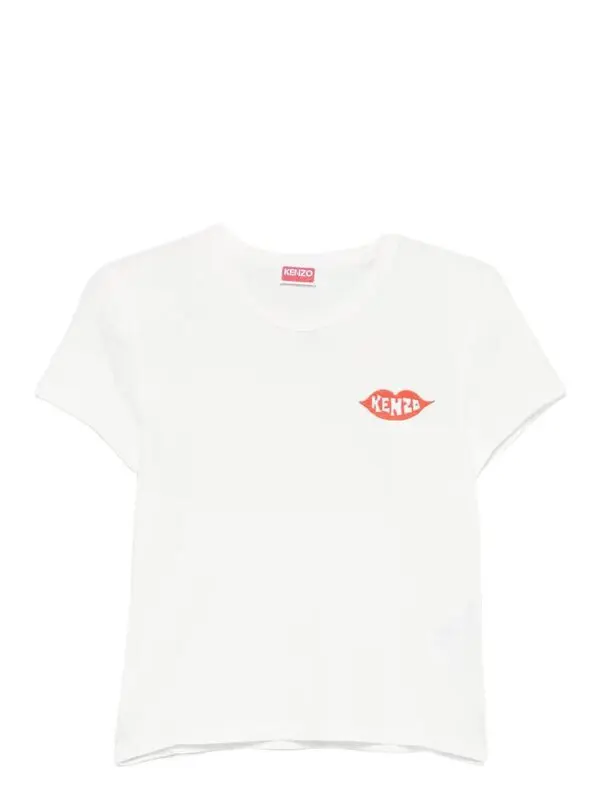 Kenzo Lips Embroidery T-shirt - White