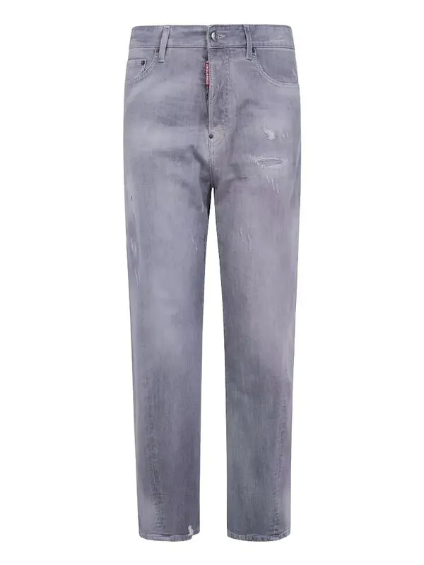 Dsquared2 Distressed Wide-leg Jeans - Grey