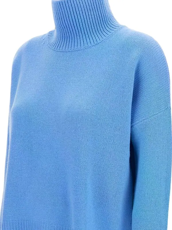 LISA YANG Heavy-knit Asymmetric Hem Sweater - Blue