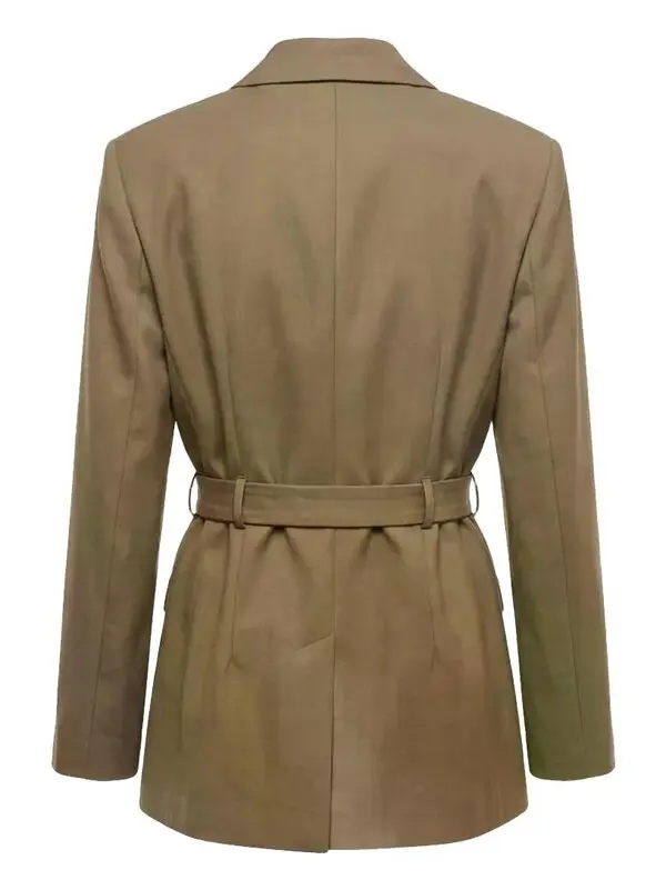 Pinko Belted Single-breasted Blazer - Green