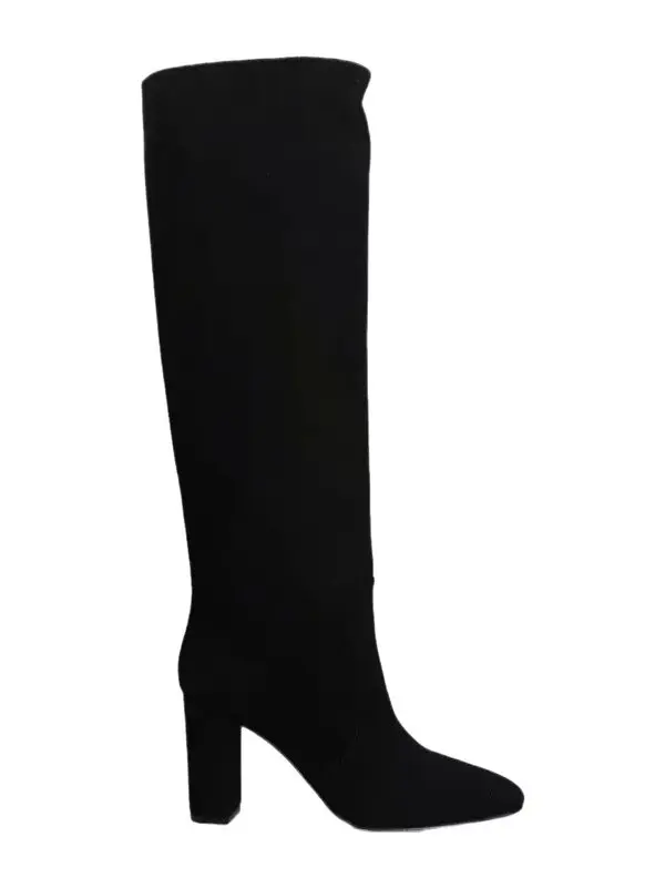 VIA ROMA 15 Knee-high Block Heel Boots - Black