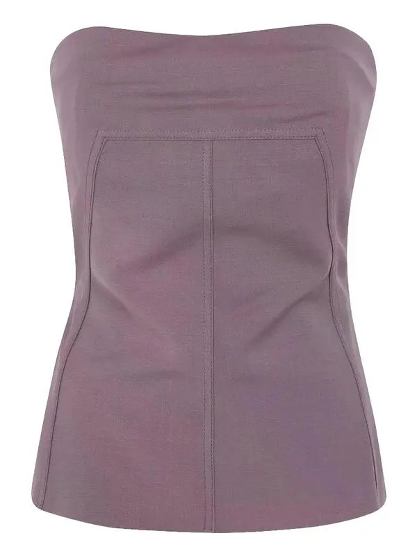 Rick Owens Strapless Exposed Seam Top - Purple