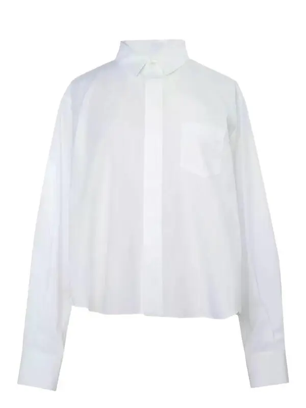 Sacai Panelled Cropped Shirt - White
