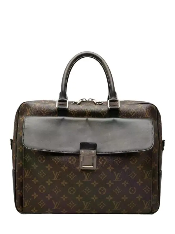 LOUIS VUITTON Monogram Macassar Soft Briefcase Business Bag - Brown