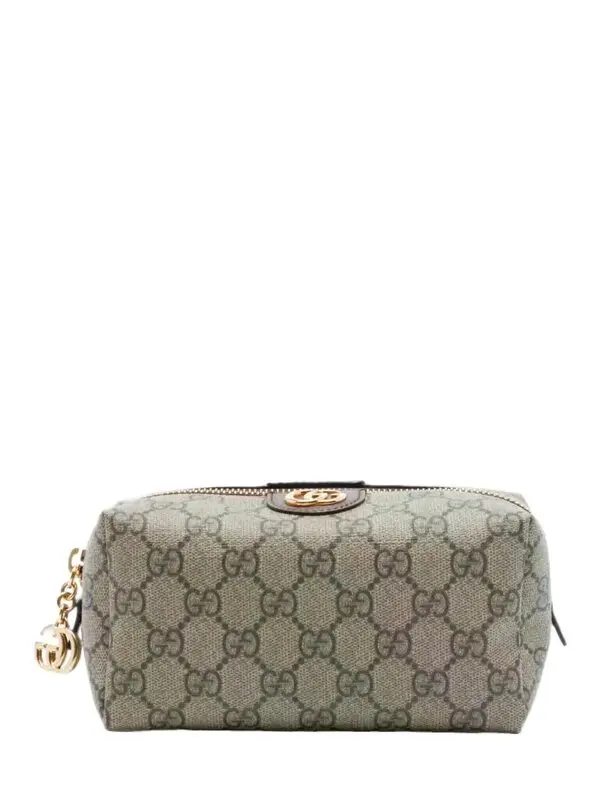 Gucci Gg Supreme Ophidia Cosmetic Pouch - Neutrals