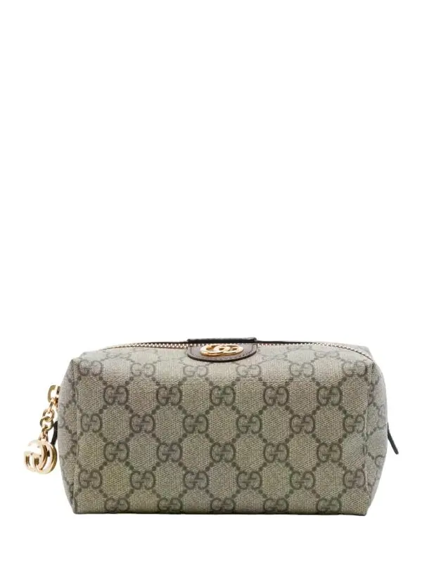 Gucci Gg Supreme Ophidia Cosmetic Pouch - Neutrals