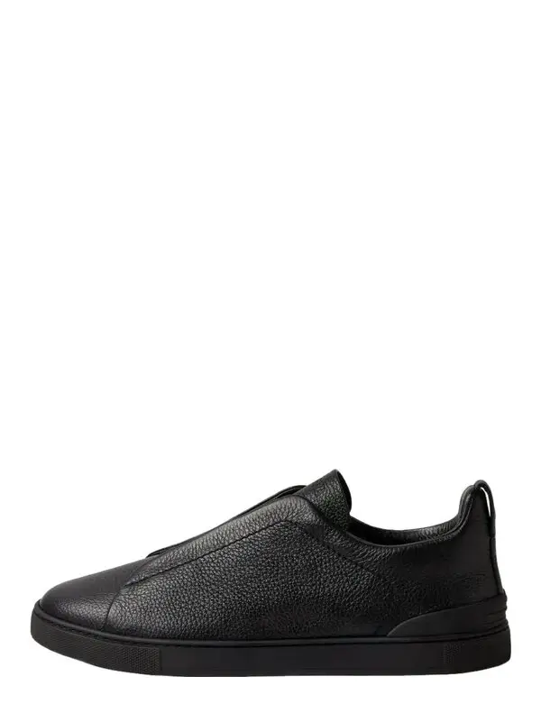 Zegna Leather Triple Stitch™ Sneakers - Black