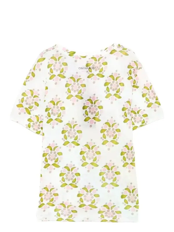 Cynthia Rowley Floral Print T-shirt - White