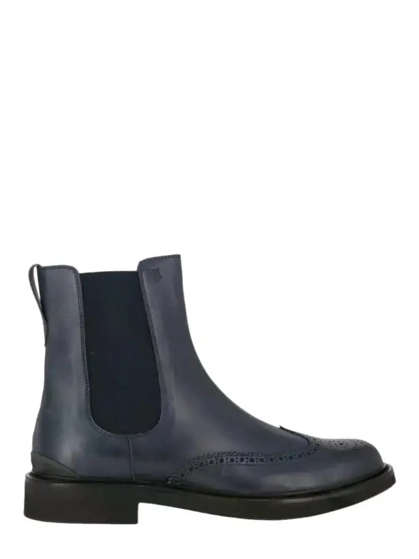 TOD'S Brogue Detail Chelsea Boots - Blue