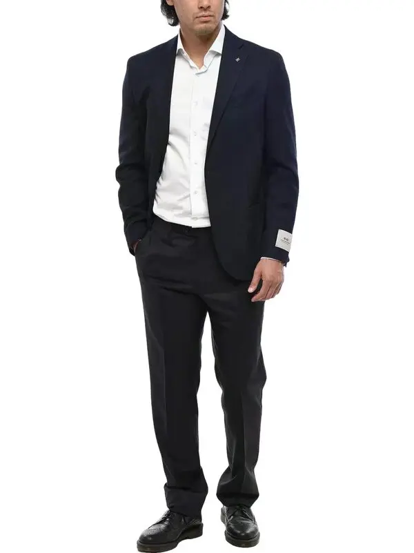 Corneliani Cc Collection Single-breasted Patch-pocket Blazer - Blue