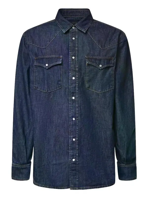 DONDUP Western-yoke Chest-pocket Shirt - Blue