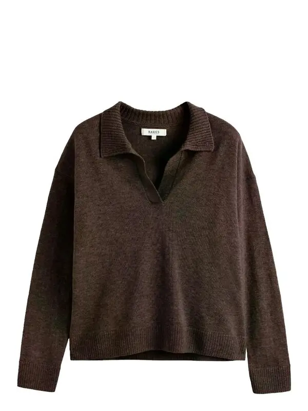 Chinti & Parker Collared Drop-shoulder Sweater - Brown