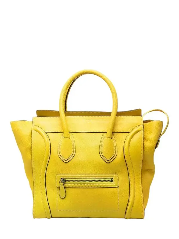 Celine Micro Luggage Tote Bag - Yellow