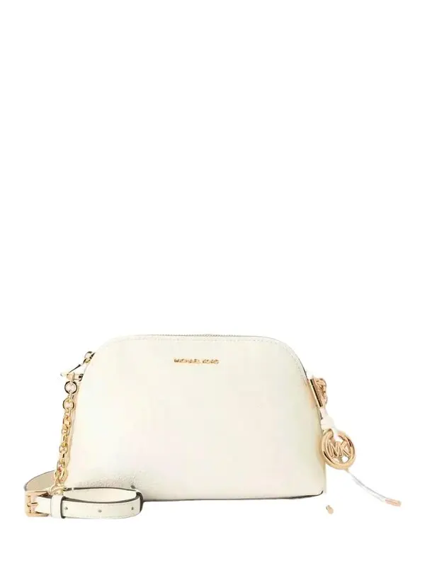 Michael Kors Dome Shoulder Bag With Chain Detail - White