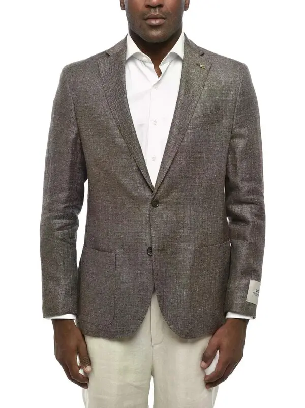 Corneliani Cc Collection Single-breasted Patch-pocket Blazer - Brown
