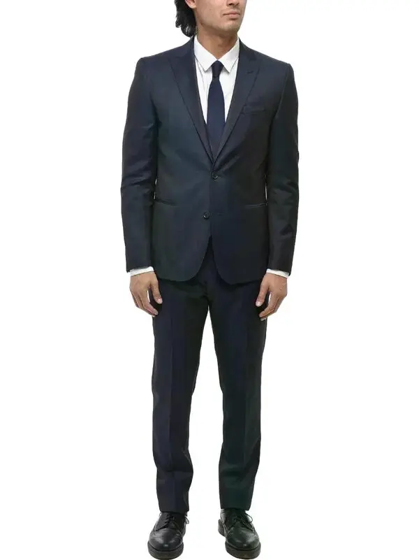 Corneliani Peak-lapel Virgin Wool Suit - Blue