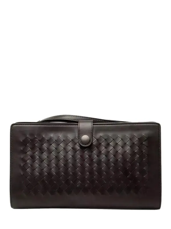 Bottega Veneta Nappa Intrecciato Clutch Bag - Brown