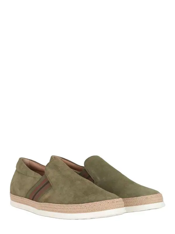 TOD'S Suede Loafers With Braided Midsole - Green