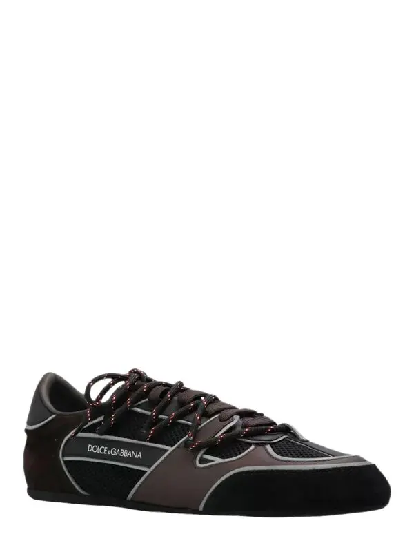 Dolce & Gabbana Panelled Mesh Sneakers - Brown