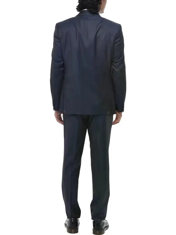 Corneliani Peak-lapel Virgin Wool Suit - Blue