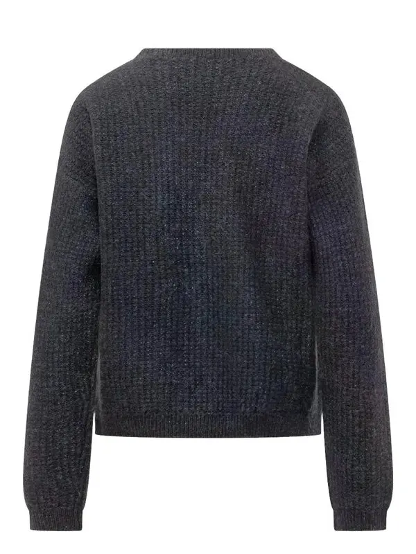 Fabiana Filippi Ribbed Knit Crew-neck Sweater - Grey