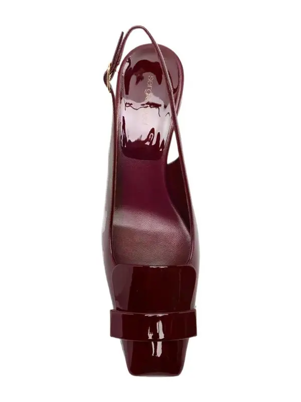 SERGIO ROSSI Patent Leather Pumps - Red
