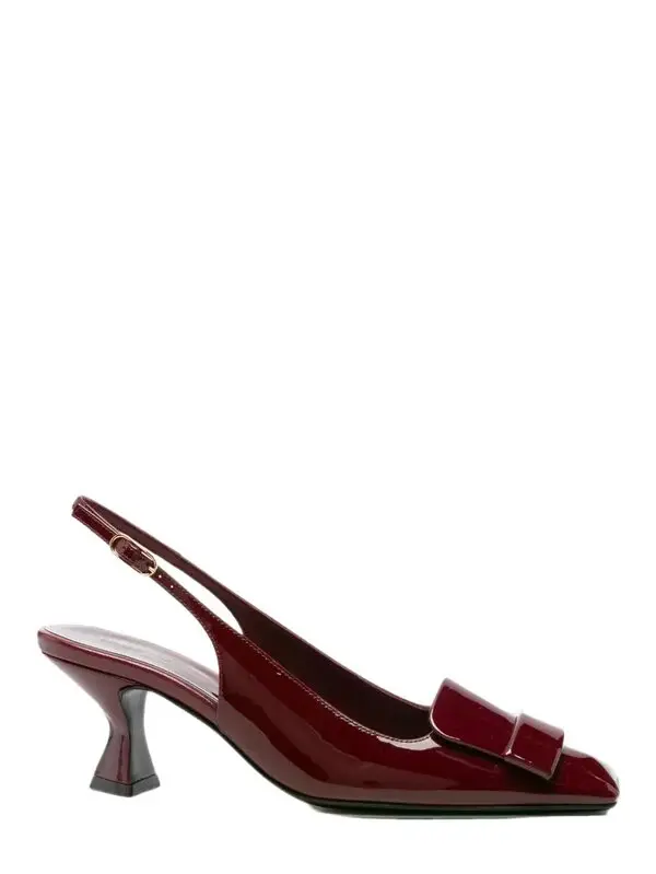 SERGIO ROSSI Patent Leather Pumps - Red