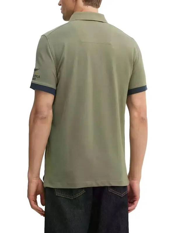 AERONAUTICA MILITARE Logo-patch Short-sleeve Polo Shirt - Green