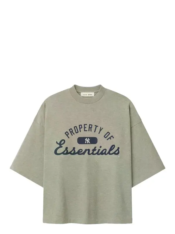 Fear Of God X New York Yankees Merch T-shirt - Grey