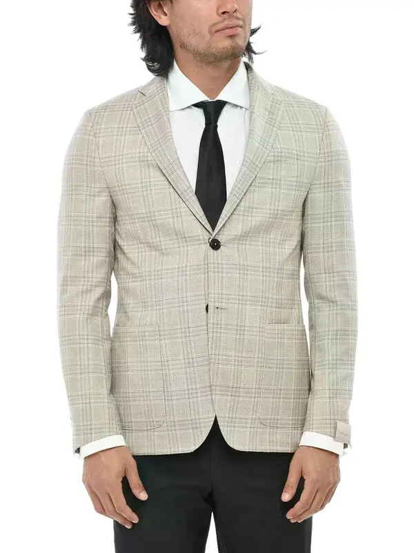 Corneliani District Check Single-breasted Blazer - Neutrals