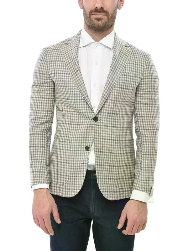 Corneliani Checked Single-breasted Blazer - Neutrals
