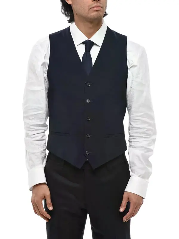 Corneliani Tailored Button-up Waistcoat - Blue