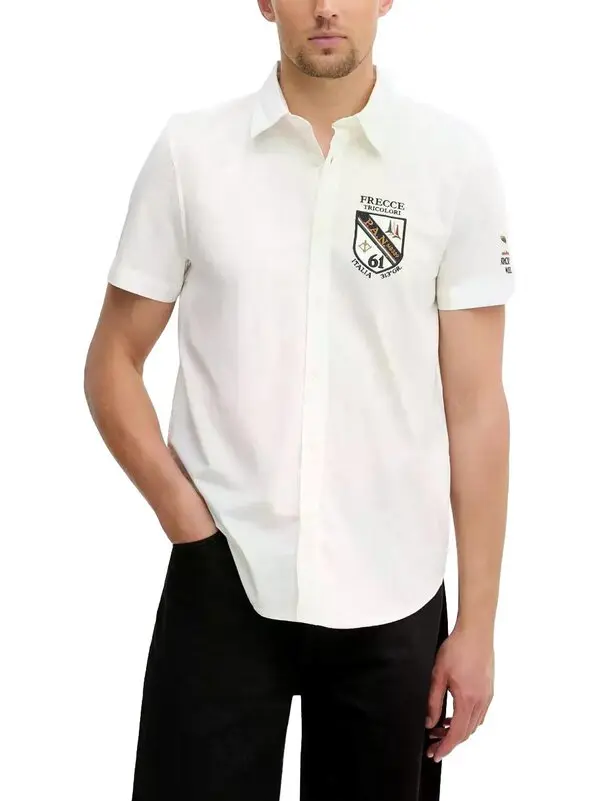 AERONAUTICA MILITARE Logo-patch Short-sleeve Shirt - White