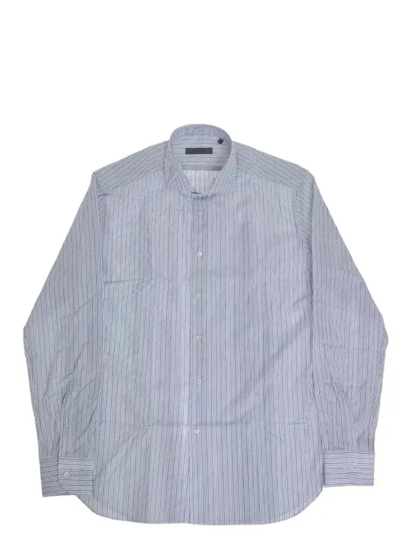 Corneliani French-collar Striped Shirt - Blue