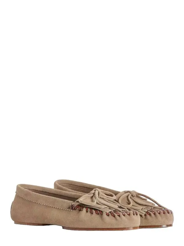 Paris Texas Indiana Fringe Ballet Flats - Neutrals