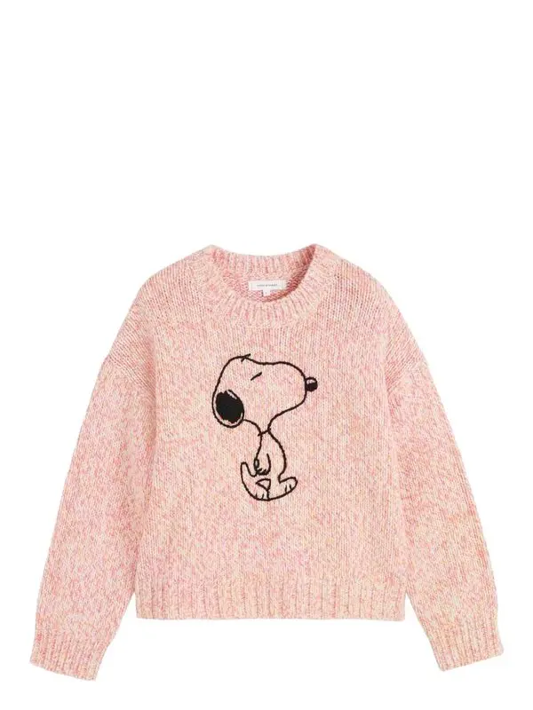 Chinti & Parker Snoopy Intarsia Sweater - Pink