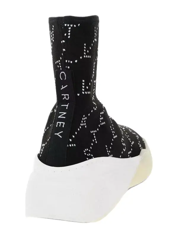 Stella McCartney Loop Monogram-pattern Sneakers - Black