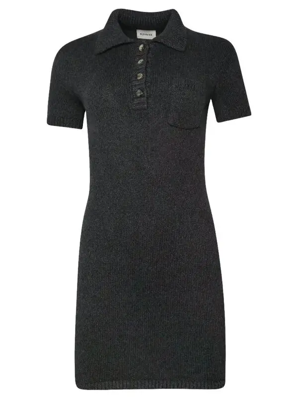 Khaite Nehra Ribbed-knit Mini Dress - Grey