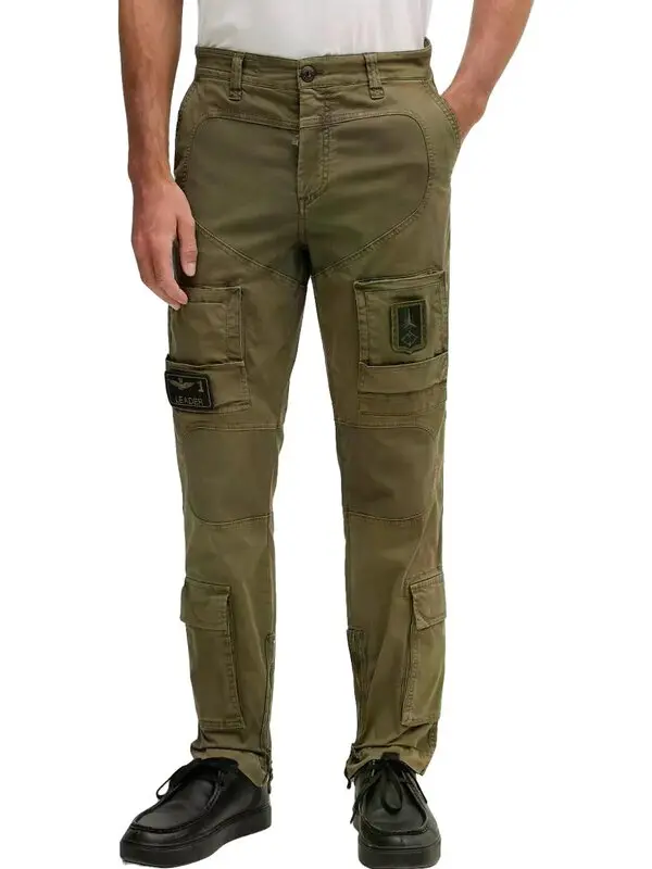 AERONAUTICA MILITARE Patch-detail Cargo Pants - Green
