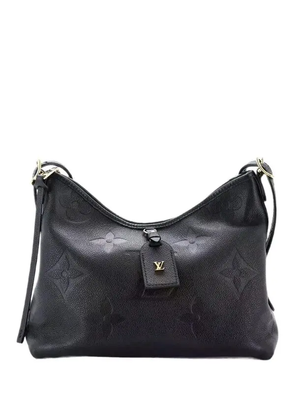 LOUIS VUITTON Carryall Monogram Empreinte Giant Pm Hobo Bag - Black