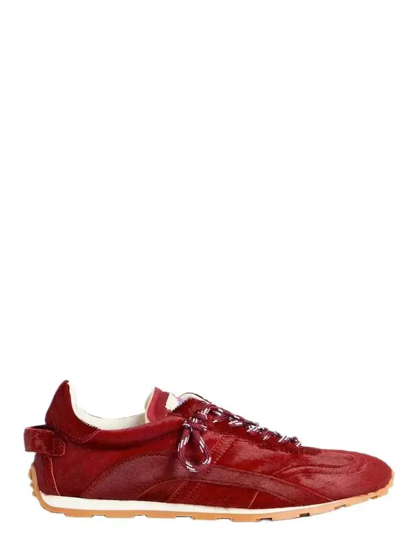 Dsquared2 Pony Hair Leather Lace-up Sneakers - Red