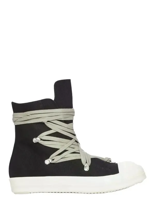 Rick Owens Megalace High Top Sneakers - Black