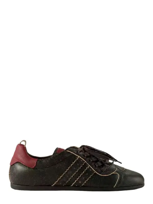 VIVIENNE WESTWOOD Drunken Leather Low-top Sneakers - Black