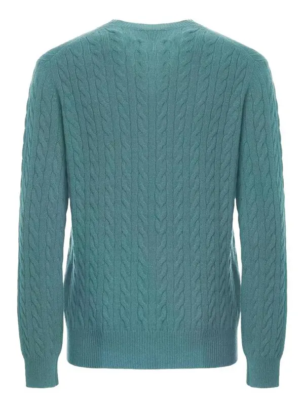 Malo Cable-knit Cashmere Sweater - Green