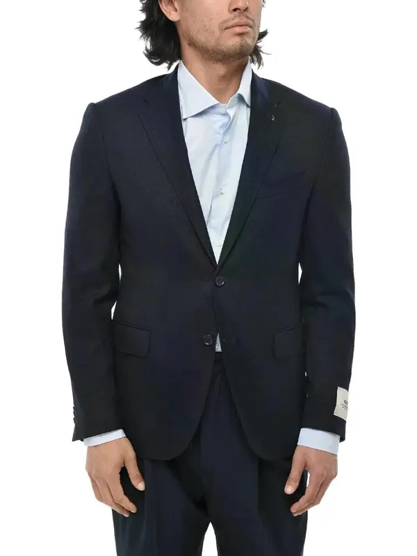 Corneliani Single-breasted Flap-pocket Blazer - Blue