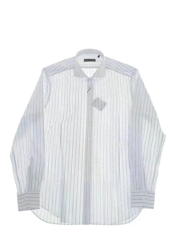 Corneliani Striped French-collar Shirt - White
