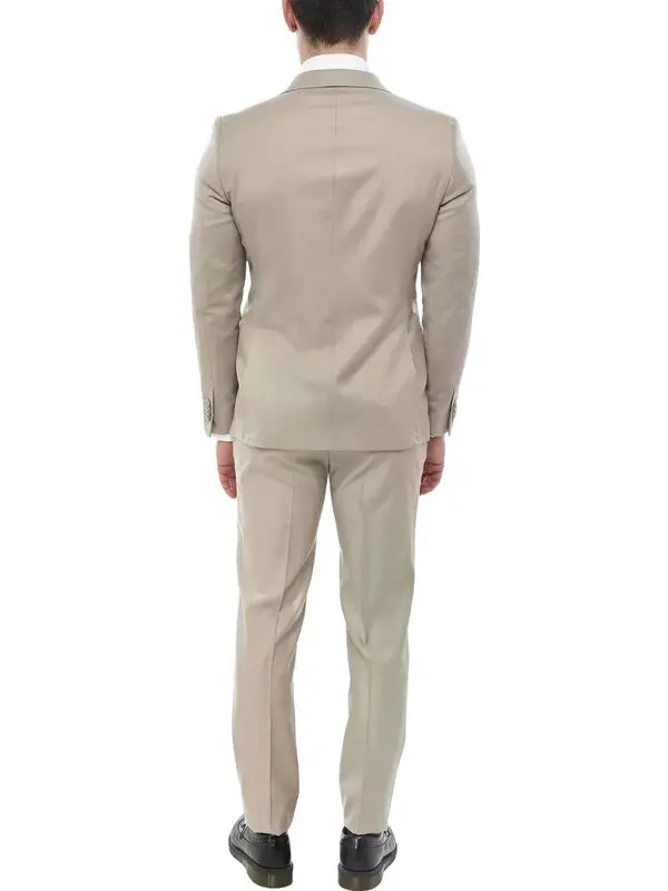 Corneliani Peak-lapel Virgin-wool Suit - Neutrals